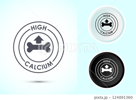 High calcium icon design illustration, High...のイラスト素材 [124891360] - PIXTA