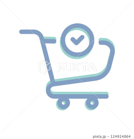 An icon made in a simplified style shopping...のイラスト素材 [124914864] - PIXTA