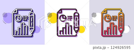 Report document line icon. Halftone dotted...のイラスト素材 [124926595] - PIXTA