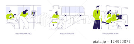 Bus network abstract concept vector illustrations.のイラスト素材 [124933072 ...