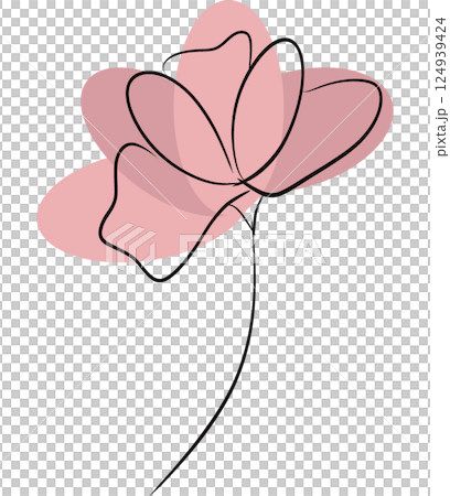 Abstract shape flower hand drawn - Stock Illustration [124939424] - PIXTA