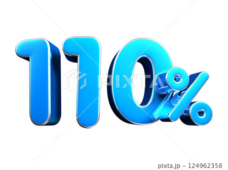 Sky blue 110 Percent 3d illustration .のイラスト素材 [124962358] - PIXTA