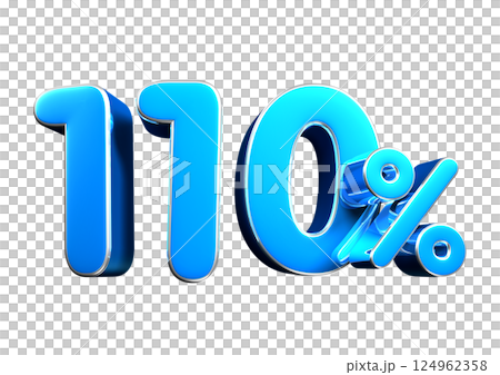 Sky blue 110 Percent 3d illustration .のイラスト素材 [124962358] - PIXTA