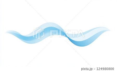 Wavy blue line design representing calmness in...のイラスト素材 [124980800 ...