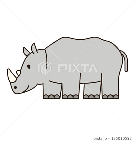 RHINOCEROS wild animal cute icon kawaii style...のイラスト素材 [125010555] - PIXTA