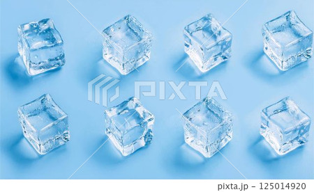 氷 こおり アイス キューブ イメージ 3dcg 背景 素材のイラスト素材 [125014920] - PIXTA
