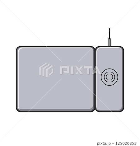 functionality charging mouse pad wireless...のイラスト素材 [125020853] - PIXTA