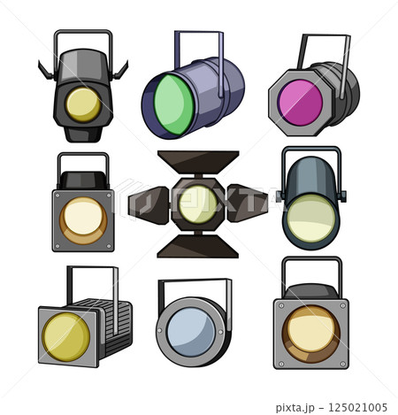 spotlight stage set cartoon vector illustrationのイラスト素材 [125021005] - PIXTA