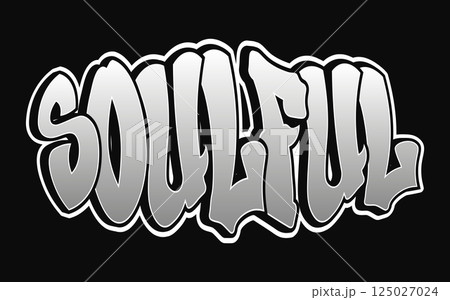 A stylized rendering of the word soulful in...のイラスト素材 [125027024] - PIXTA