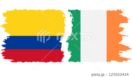 Ireland and Colombia grunge flags connection...のイラスト素材 [125032434] - PIXTA