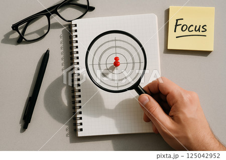 Strategic focus and precision concept with...のイラスト素材 [125042952] - PIXTA