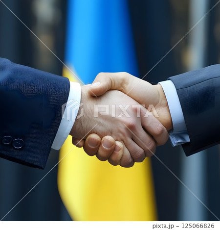 men's handshake against the background of the...のイラスト素材 [125066826] - PIXTA