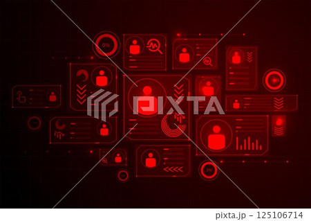 Vector illustration. Digital panels with user...のイラスト素材 [125106714] - PIXTA