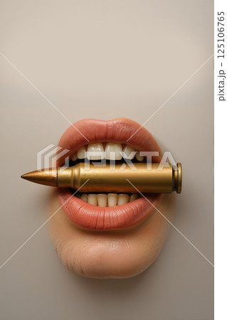 Lips with Bulletのイラスト素材 [125106765] - PIXTA