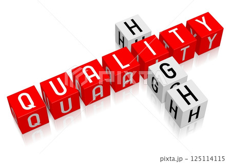 High quality - red and white cubes with letters...のイラスト素材 [125114115] - PIXTA