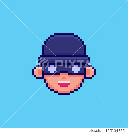 Pixel art Thief Face game asset designのイラスト素材 [125134725] - PIXTA
