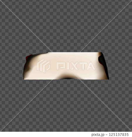 Realistic paper burnt, vector smoldering page...のイラスト素材 [125137835] - PIXTA