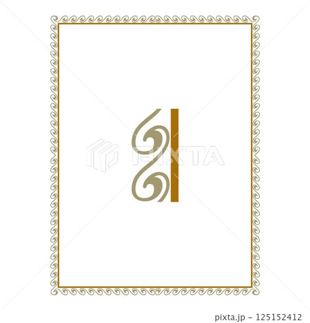 Vintage floral classic calligraphic retro...のイラスト素材 [125152412] - PIXTA