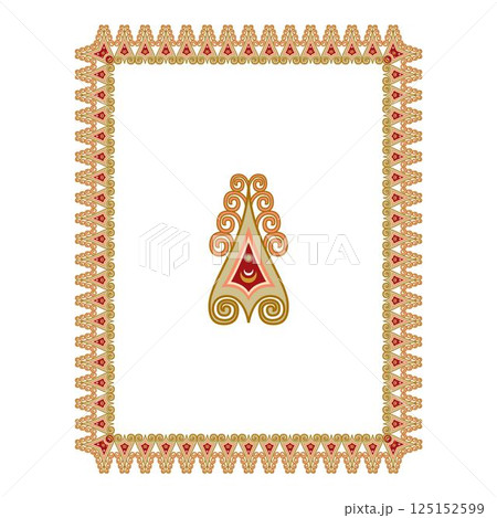 Vintage floral classic calligraphic retro...のイラスト素材 [125152599] - PIXTA