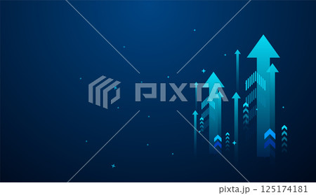 Moving dow of arrows surge diagonally,...のイラスト素材 [125174181] - PIXTA