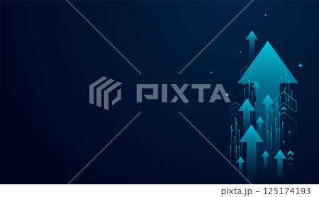 Moving dow of arrows surge diagonally,...のイラスト素材 [125174193] - PIXTA