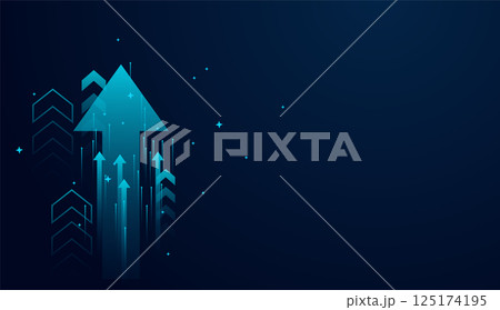 Moving dow of arrows surge diagonally,...のイラスト素材 [125174195] - PIXTA