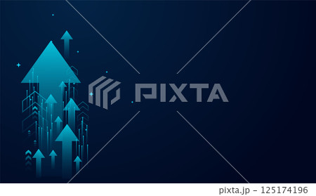 Moving dow of arrows surge diagonally,...のイラスト素材 [125174196] - PIXTA