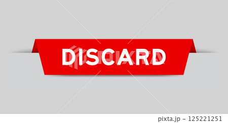 Red color inserted label with word discard on...のイラスト素材 [125221251] - PIXTA