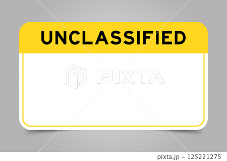 Label banner that have yellow headline with...のイラスト素材 [125221275] - PIXTA