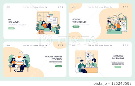 Milestone set. Concepts of personal...のイラスト素材 [125243595] - PIXTA