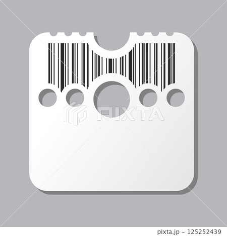 Empty ticket template. Blank concert ticket or...のイラスト素材 [125252439 ...