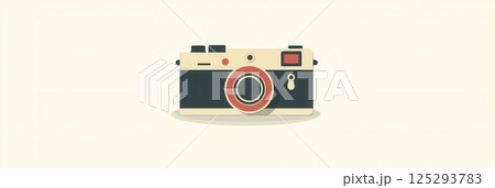 Vintage camera silhouette in warm tones...のイラスト素材 [125293783] - PIXTA