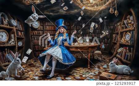 The beautiful girl Alice found herself in...のイラスト素材 [125293917] - PIXTA