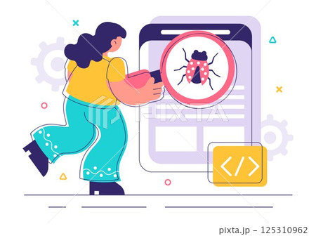 Bugs Tracking Tool Vector Illustration...のイラスト素材 [125310962] - PIXTA
