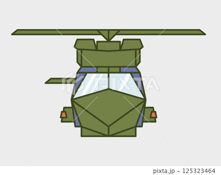 Helicopter front view, caiman nh90 in french...のイラスト素材 [125323464] - PIXTA