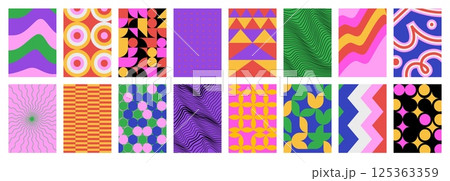 Abstract pattern graphic posters. Funky...のイラスト素材 [125363359] - PIXTA