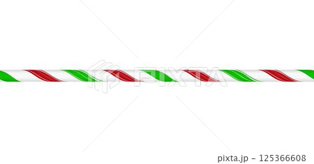 Christmas candy cane wave line from red, white...のイラスト素材 [125366608 ...