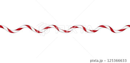 Christmas candy cane wave lines from red and...のイラスト素材 [125366633] - PIXTA
