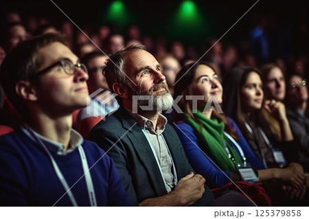 Enthralled Minds: Candid Shot of Engaged...のイラスト素材 [125379858] - PIXTA