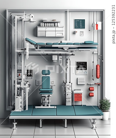 bright 3D medical poster of physical...のイラスト素材 [125392231] - PIXTA