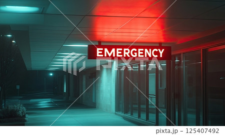 view of medical center s emergency lobby...のイラスト素材 [125407492] - PIXTA
