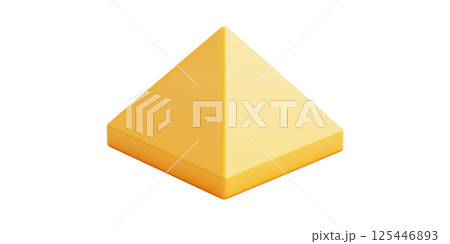Yellow Pyramid Shape. Geometric Design And...のイラスト素材 [125446893] - PIXTA