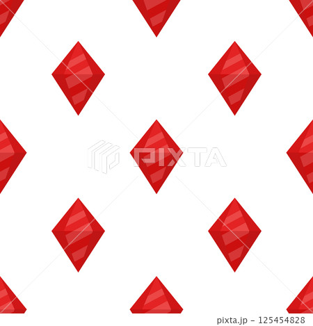Seamless Red Diamond Pattern. Flat Cartoon...のイラスト素材 [125454828] - PIXTA