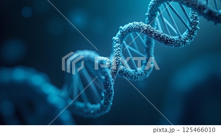 Detailed DNA Structure in Shades of Blue Designのイラスト素材 [125466010] - PIXTA