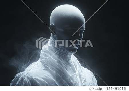 Mysterious figure enveloped in ethereal fog...のイラスト素材 [125491916] - PIXTA
