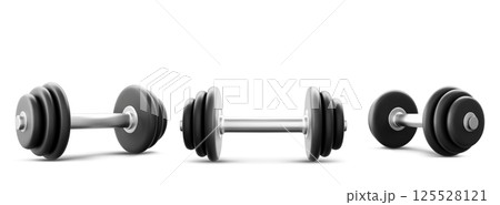 Dumbbells set isolated on white backgroundのイラスト素材 [125528121] - PIXTA