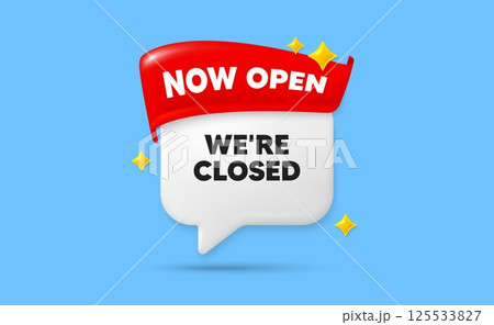 Closed chat speech bubble. Now open flag...のイラスト素材 [125533827] - PIXTA