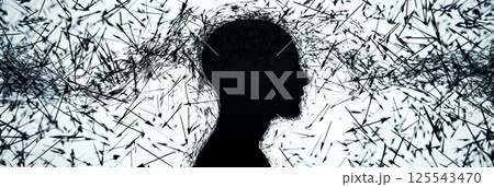 Abstract illustration represents fear of better...のイラスト素材 [125543470 ...