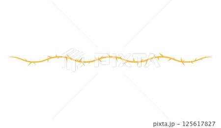 Vector seamless border of a curved yellow...のイラスト素材 [125617827] - PIXTA