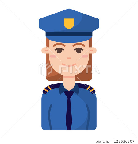 Female police officer. Vectorのイラスト素材 [125636507] - PIXTA